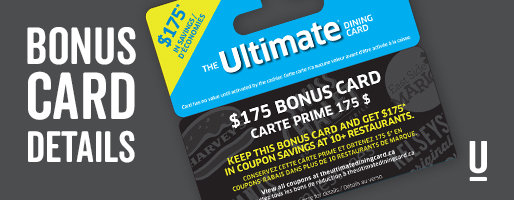 The Ultimate Dining Card. 1000+ Canadian Restaurants