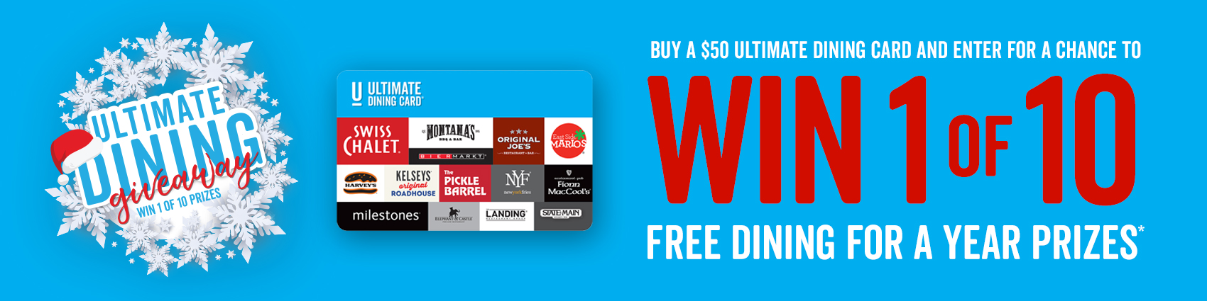 The Ultimate Dining Card. 1000+ Canadian Restaurants