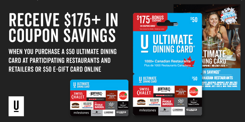 The Ultimate Dining Card. 1000+ Canadian Restaurants